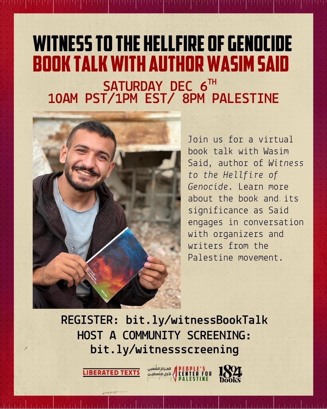#ReadPalestineWeek Writers to Support: Wasim Said – Publishers for ...
